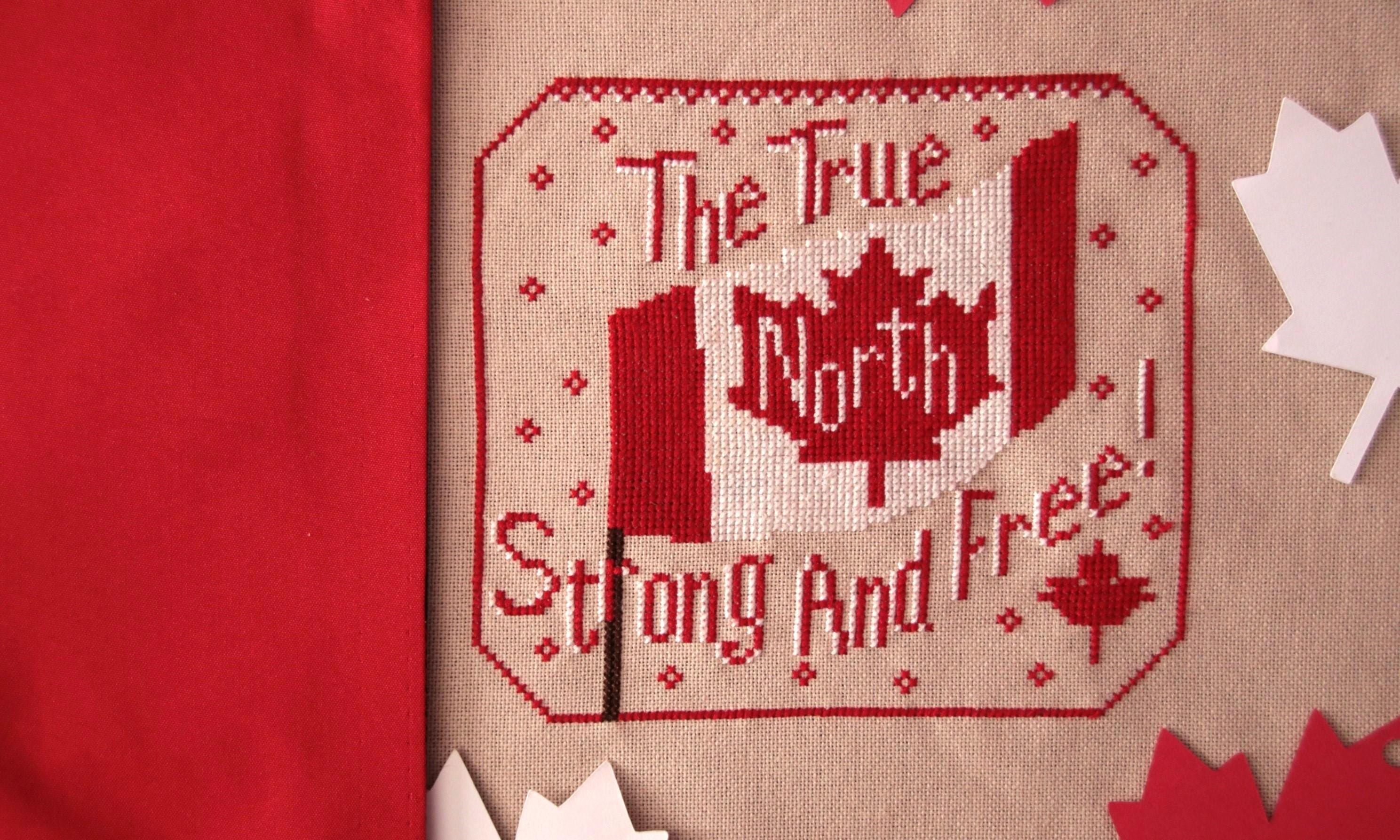 True North Strong and Free – Digital Cross Stitch PDF Pattern | Pattern ...