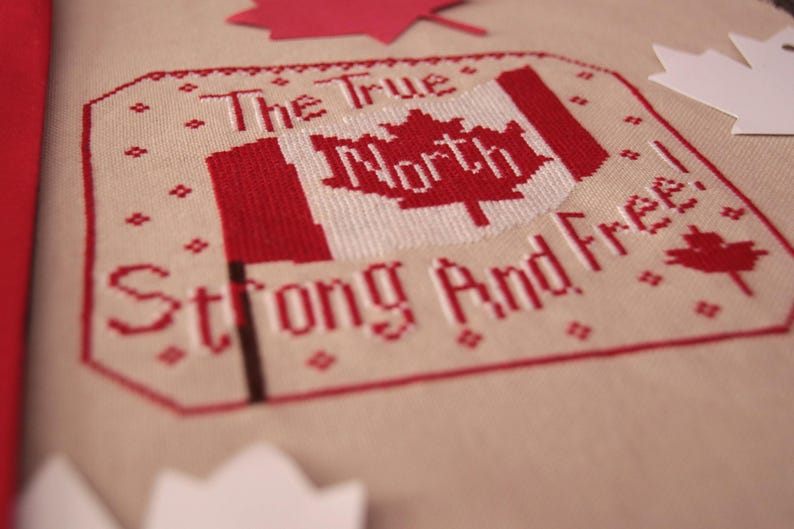 True North Strong and Free Digital Cross Stitch PDF Pattern Pattern ...