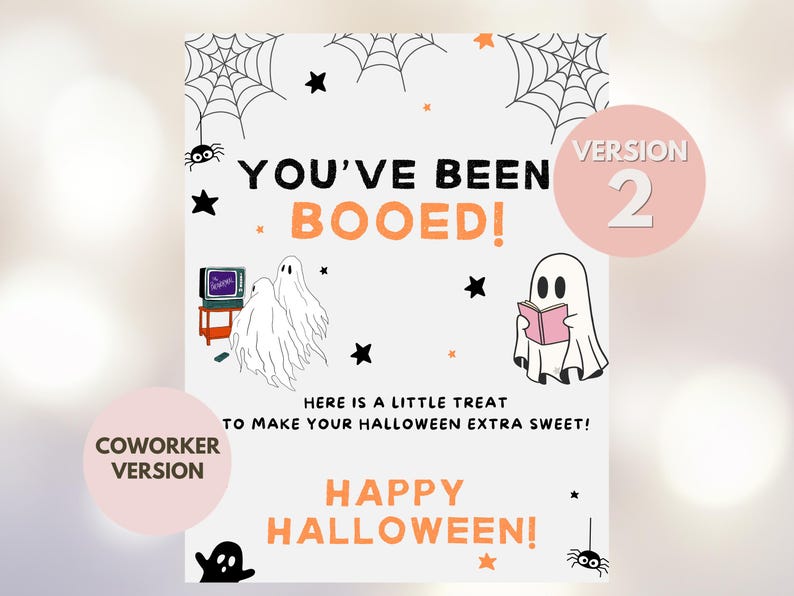 You've Been Boo'd Printable Halloween Kit, I've Been Booed Coworker ...