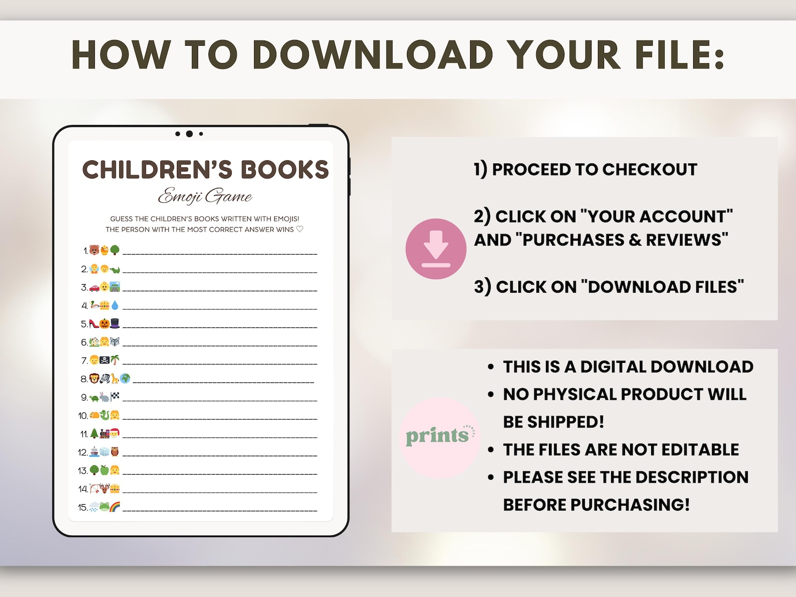 Children's Book Emoji Pictionary, Blue Boy Baby Shower Emoji Game ...