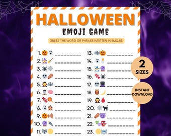 Emoji Halloween Game Emoji Halloween Pictionary Game Trick or Treat ...