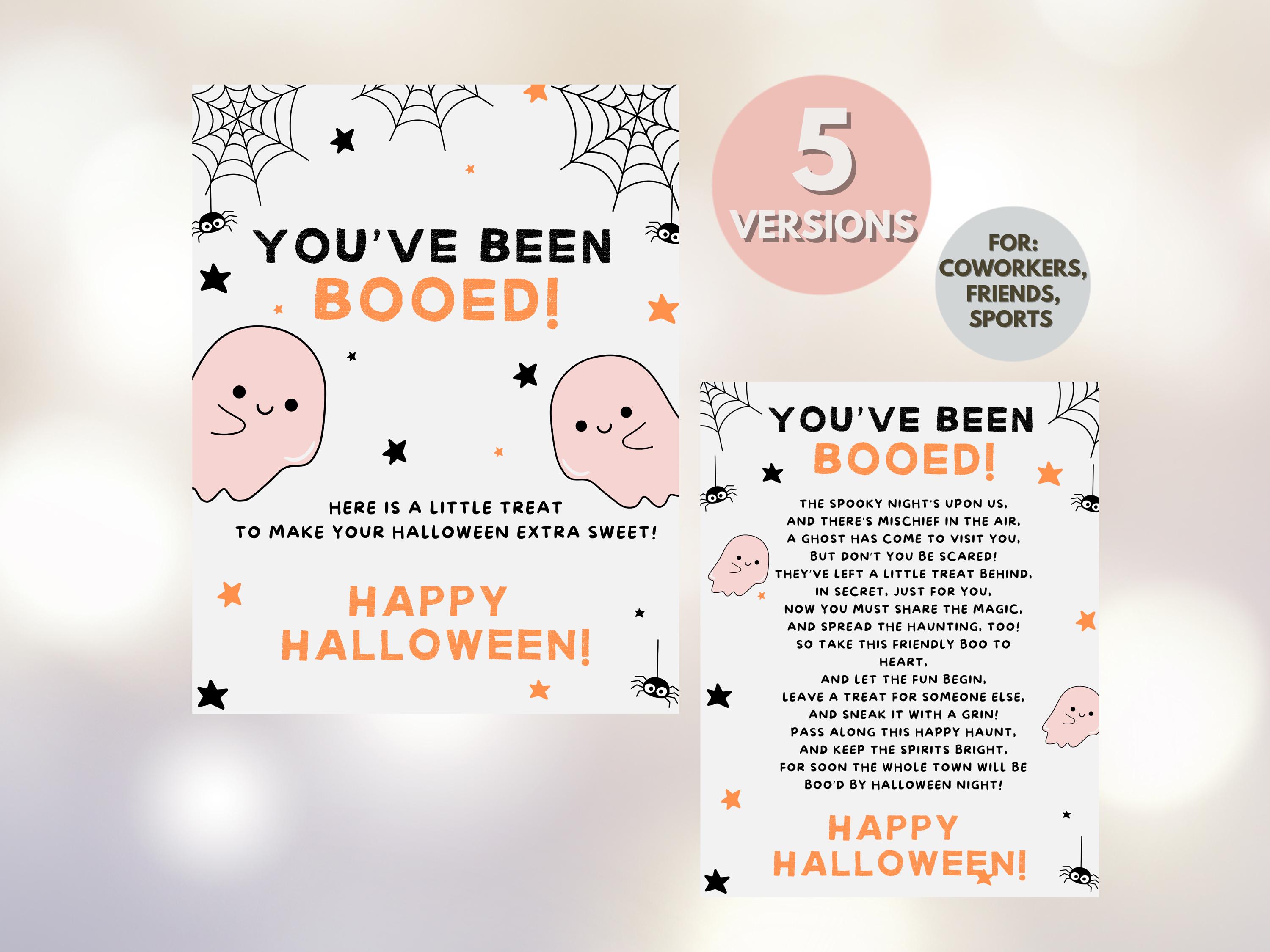 You've Been Boo'd Printable Halloween Kit, I've Been Booed Coworker ...