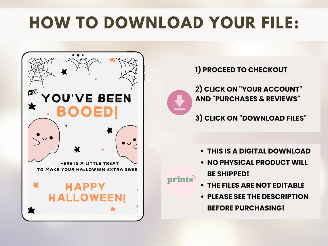 You've Been Booed Halloween Game Kit, Printable Bundle (PDF/PNG) - Etsy