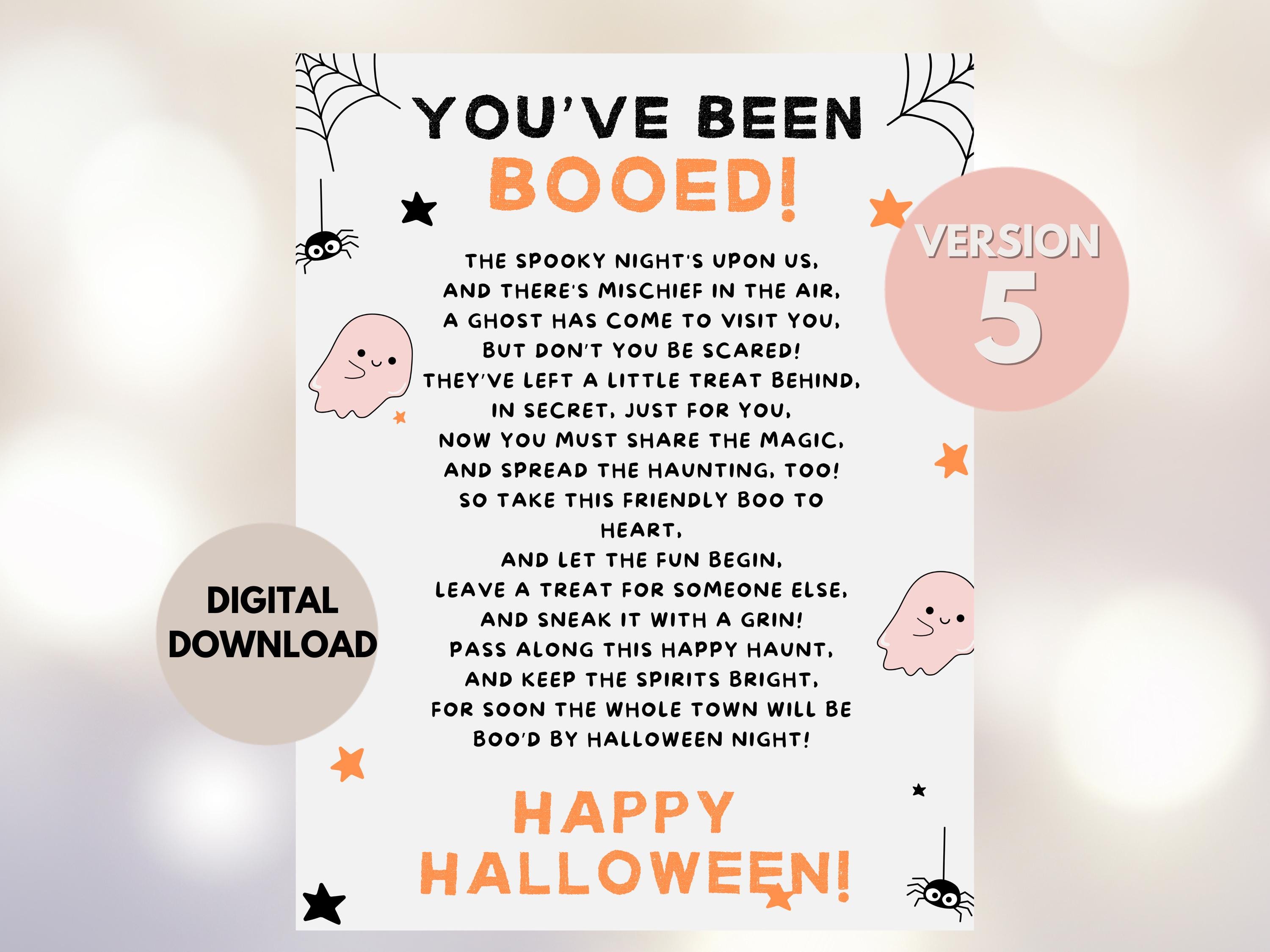 You've Been Boo'd Printable Halloween Kit, I've Been Booed Coworker ...