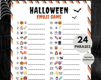 Emoji Halloween Game Emoji Halloween Pictionary Game Trick or Treat ...