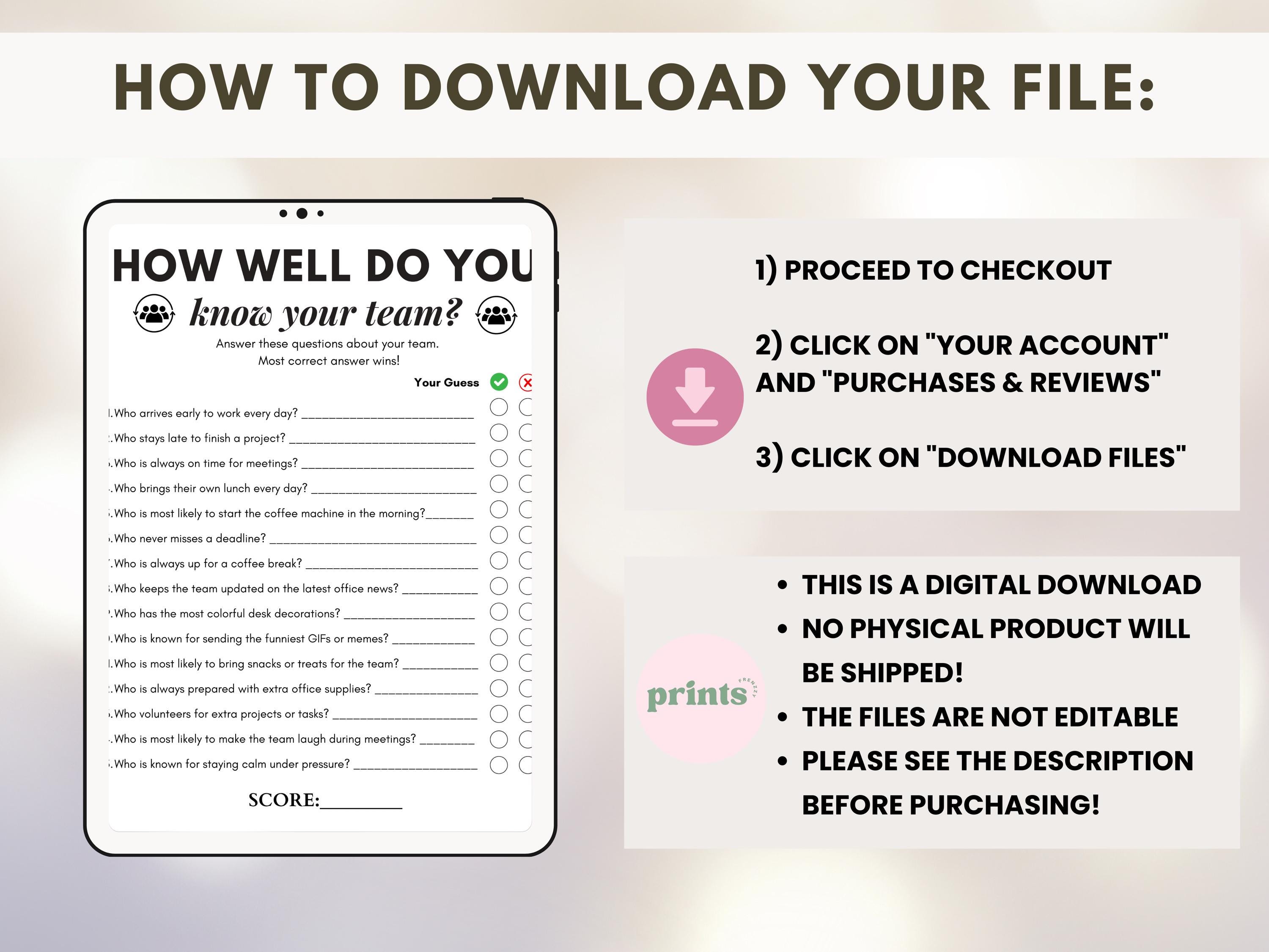 Team Building Games, How Well Do You Know Your Team, Coworker Activity ...