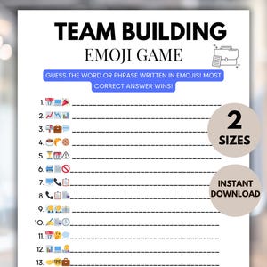Office Emoji Pictionary Game, Team Building Emoji Game, Fun Emoji Game ...