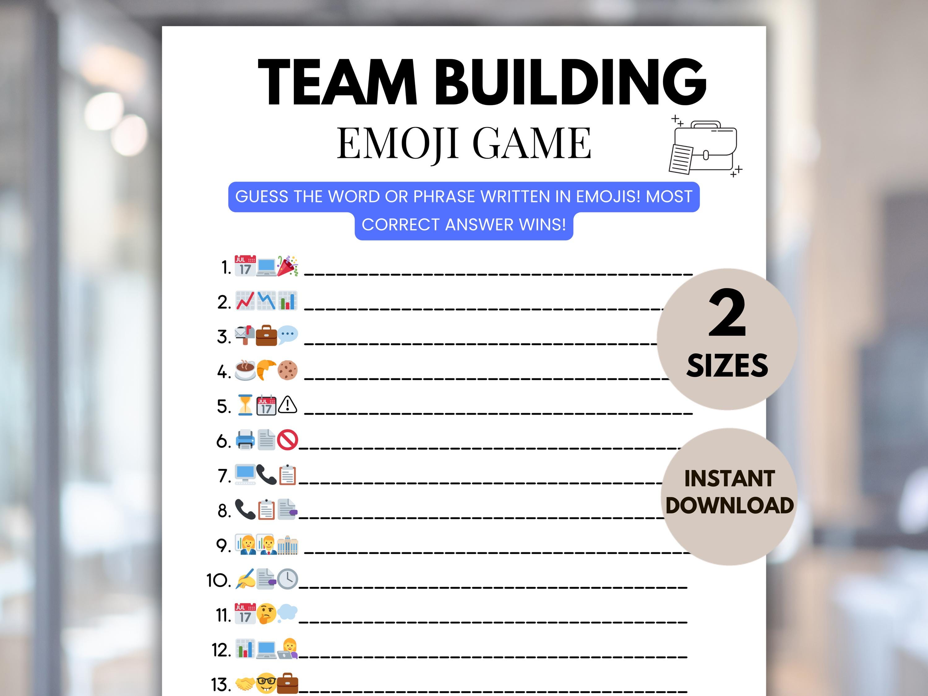 Office Emoji Pictionary Game, Team Building Emoji Game, Fun Emoji Game ...