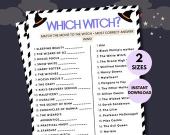 Witches Night Out Witch Matching Game | Which Witch | Fun Halloween ...