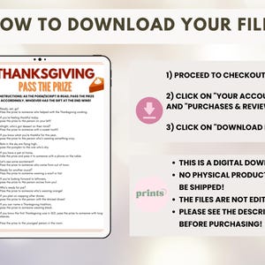 Thanksgiving Pass the Prize Game, Fall Printable Games, Friendsgiving ...