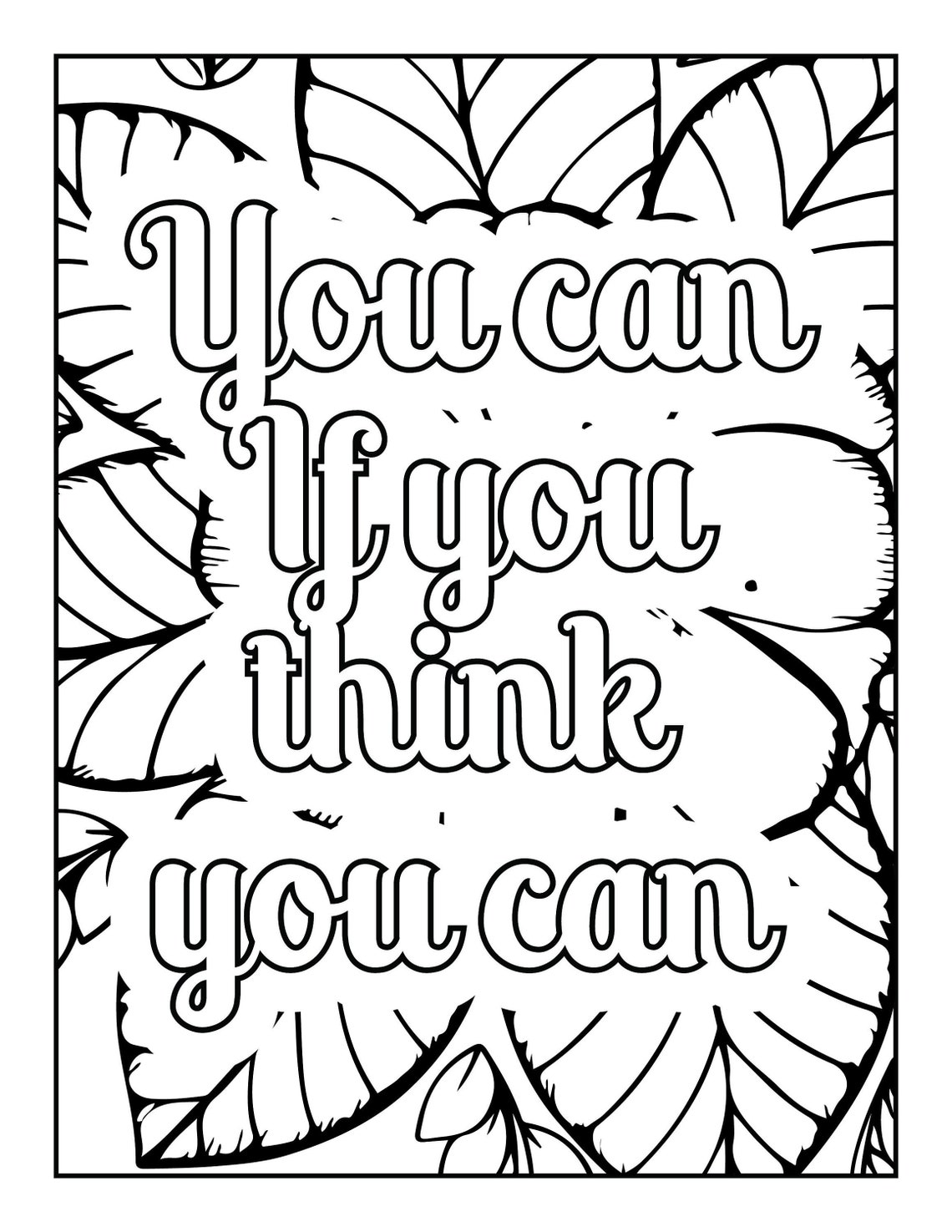 40 Inspirational Quotes Printable Coloring Pages- Digital Download ...