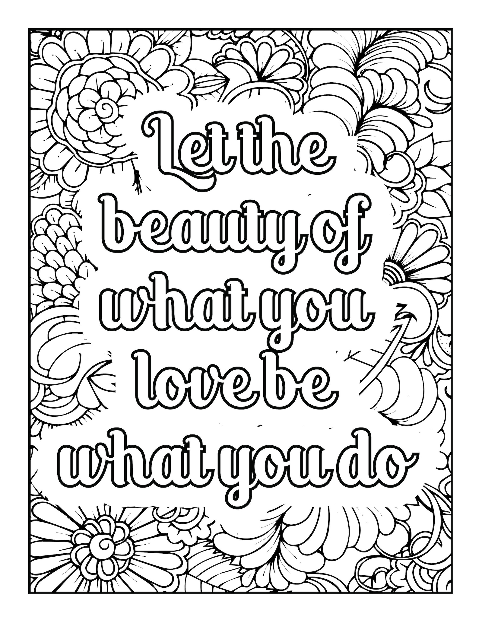40 Inspirational Quotes Printable Coloring Pages- Digital Download ...