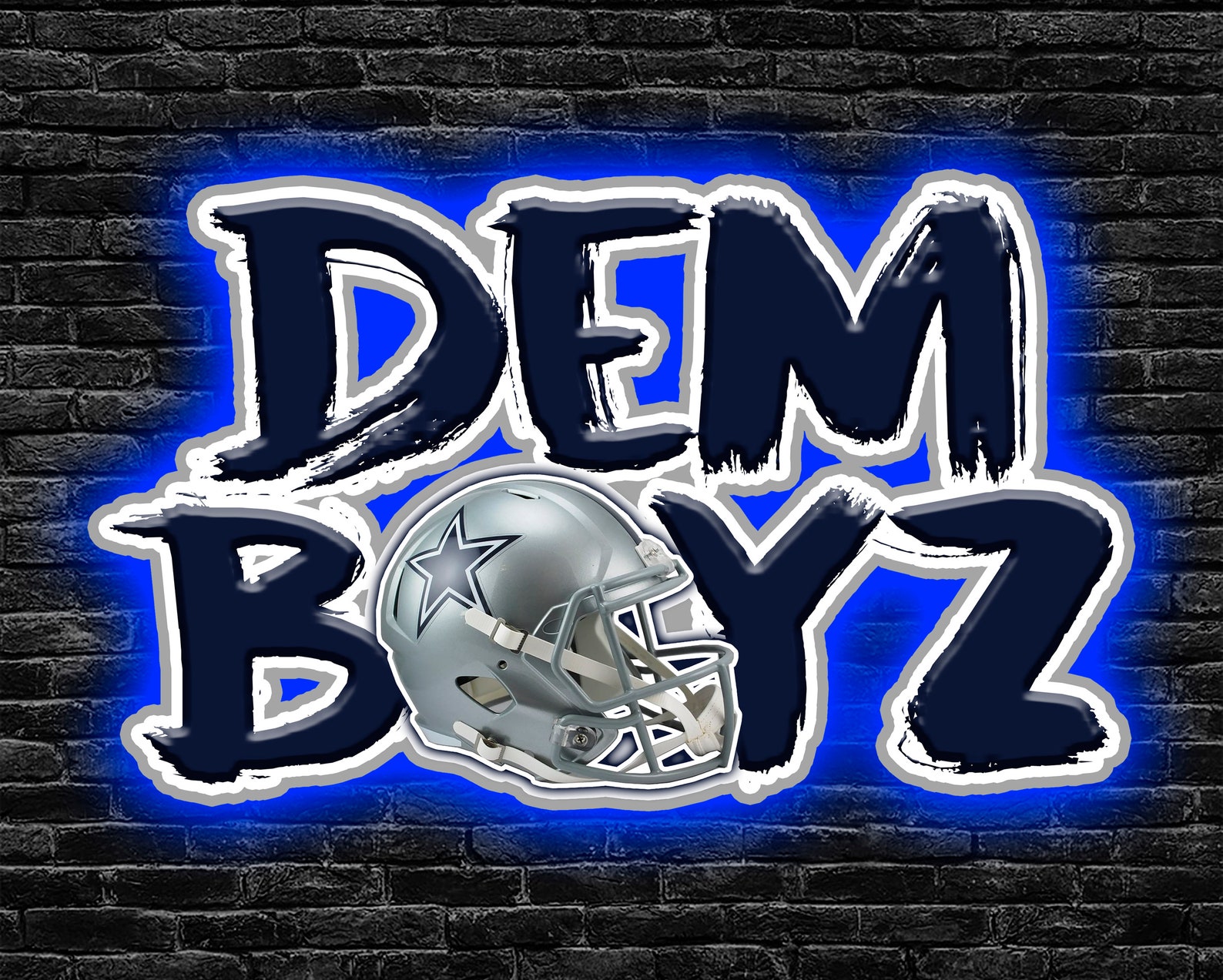Color Changing Dem Boyz Dallas Cowboys Sign Football Cowboy - Etsy