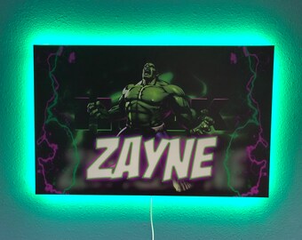 Hulk Name Plate - Etsy