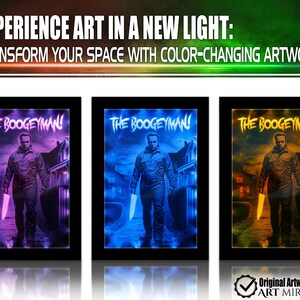 MICHAEL MYERS Lighted Art 11.5 X 8 LED Picture Fame the Boogeyman ...