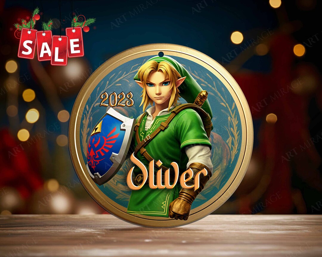 2023 PERSONALZIED LINK ORNAMENT Gamer's Holiday Bauble Gift Idea for ...