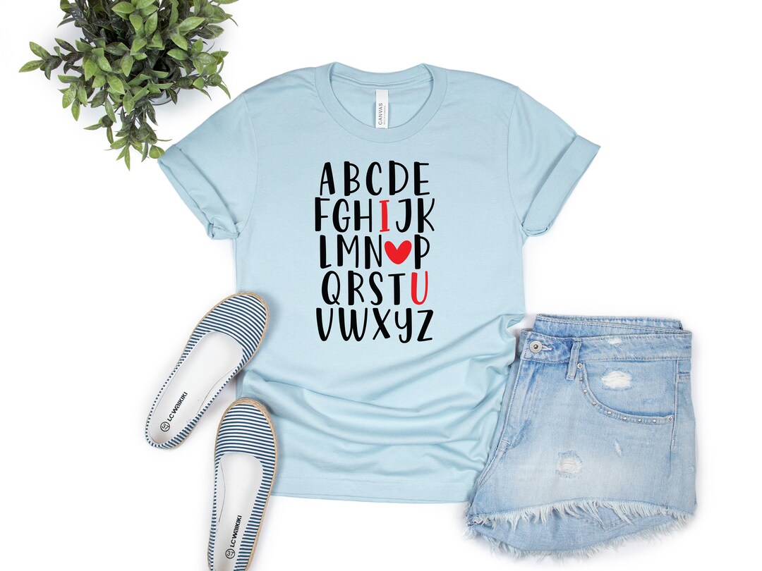 I Love You ABC Shirt Abclove Shirt Valentines Day Shirt - Etsy