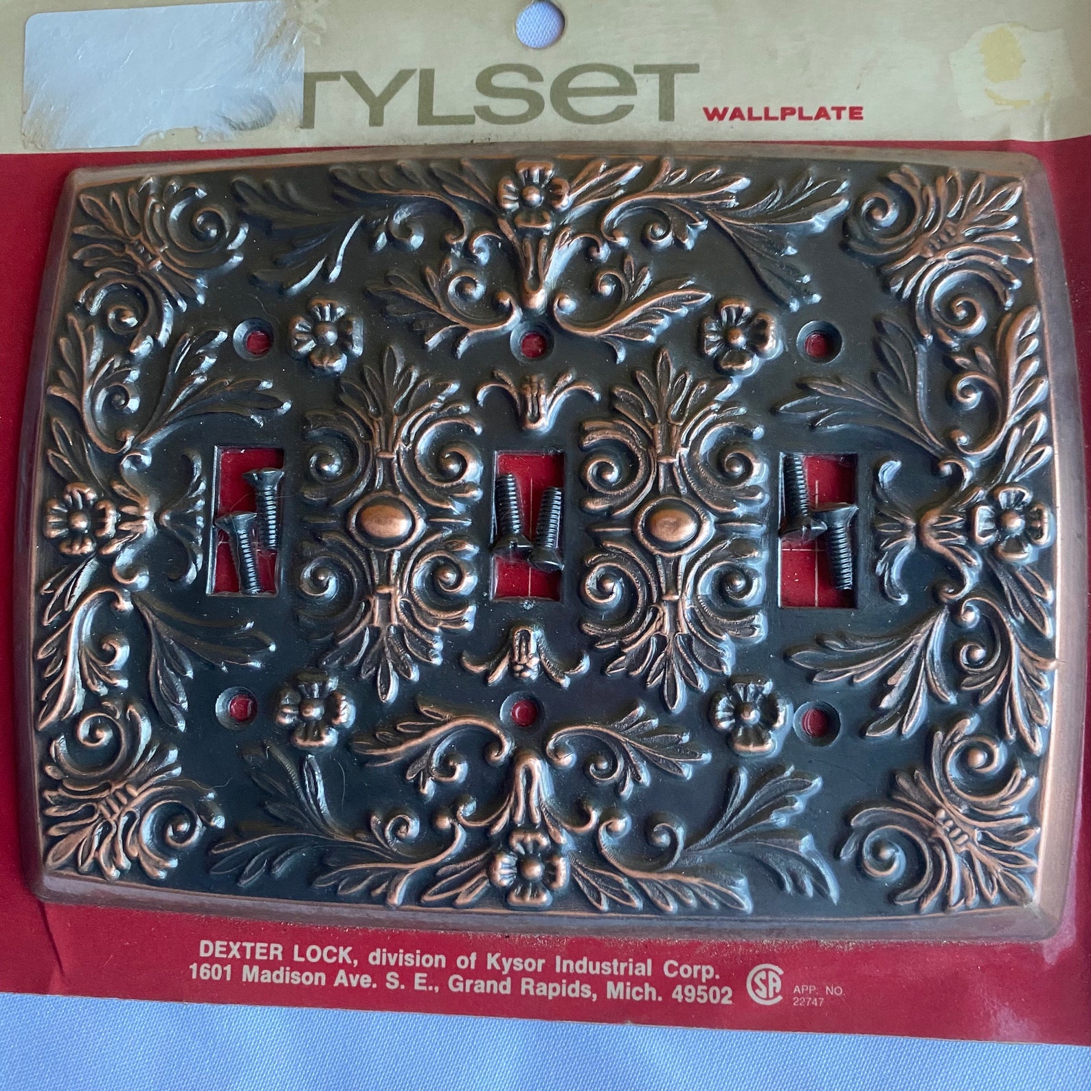 Never Open New Old Stock Dexter Lock Co Antique Bronze Stylset Outlet ...