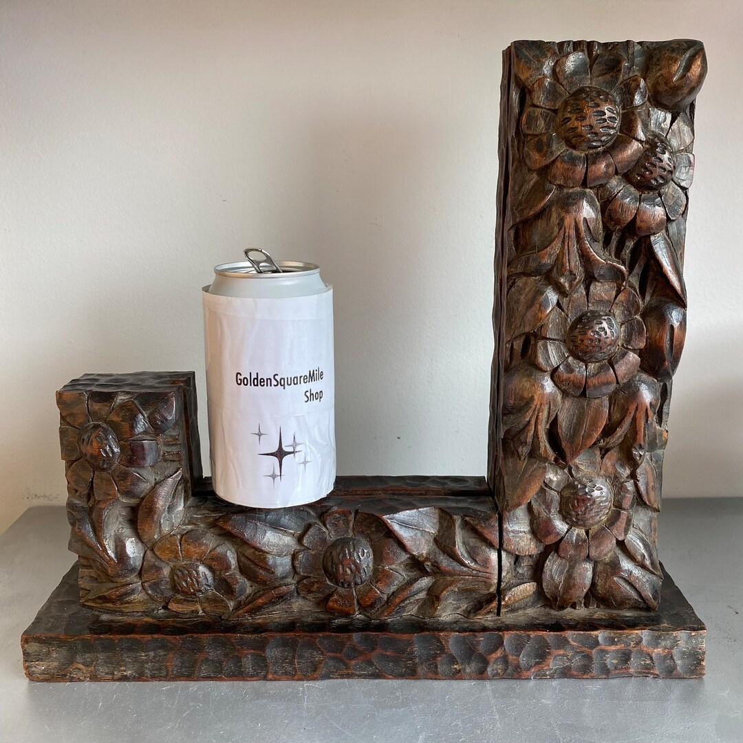Art and Crafts Style Asymmetrical Photograph Picture Frame Carved ...