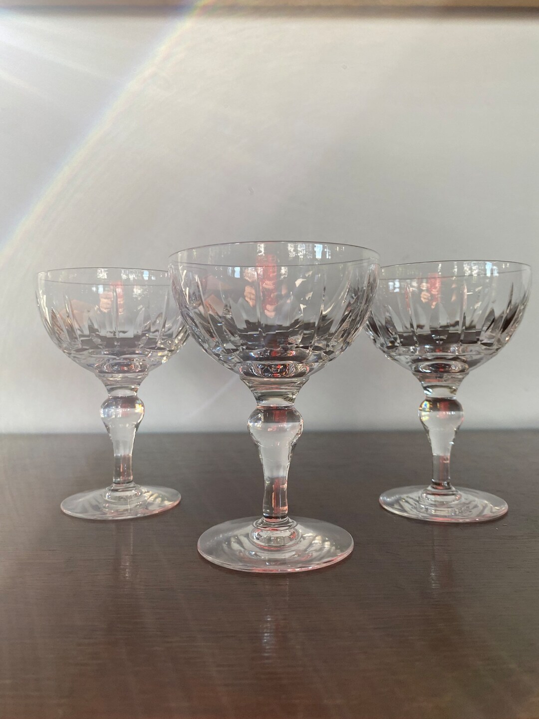 Three Vintage STUART Style Cut Crystal HAMPSHIRE Pattern Liquor ...