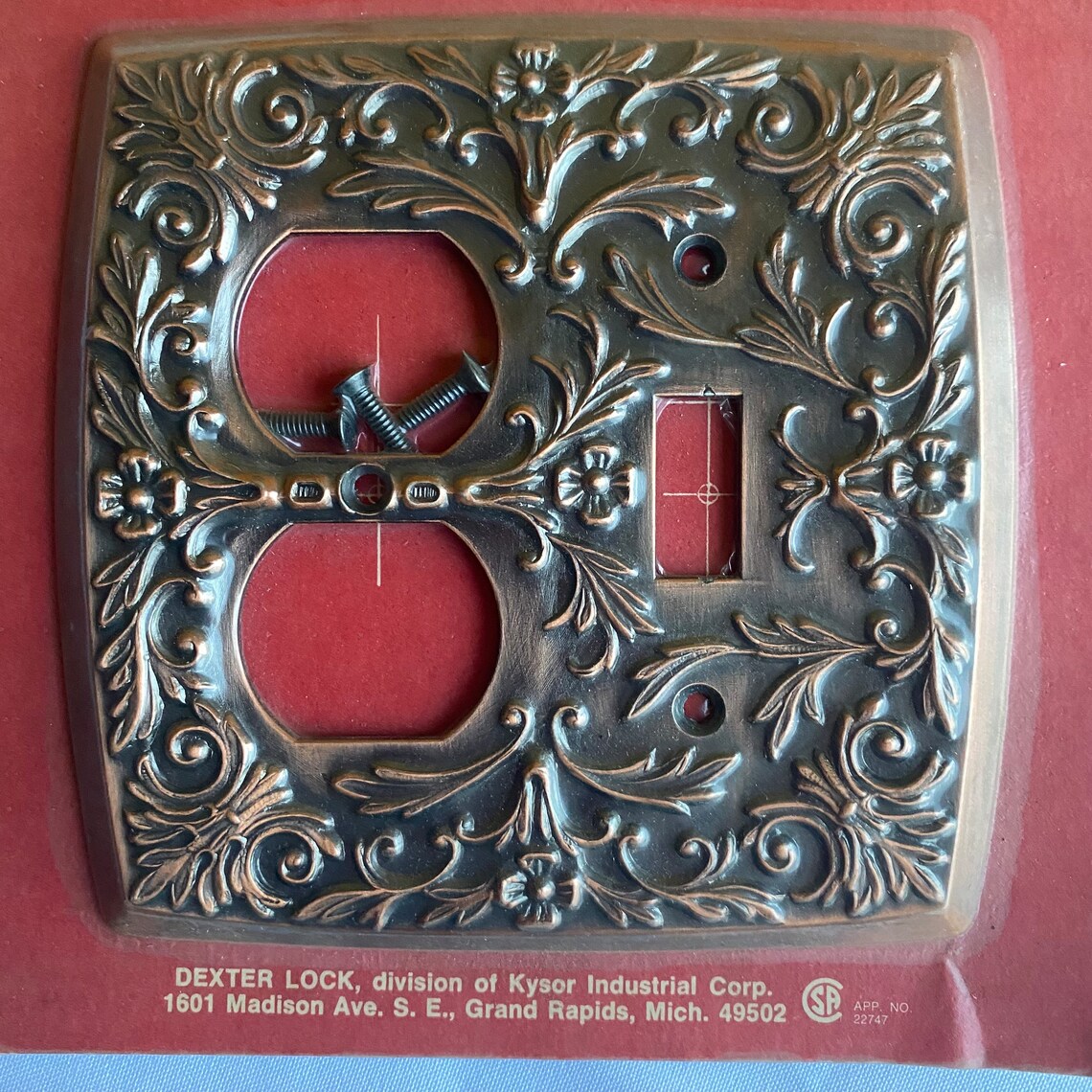 Never Open New Old Stock Dexter Lock Co Antique Bronze Stylset Outlet ...