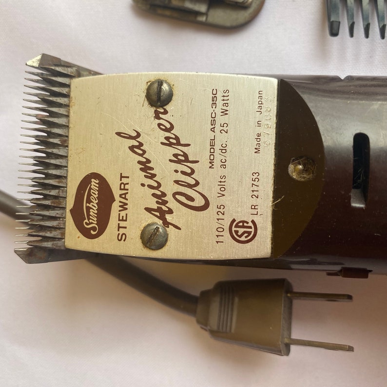 Vintage Sunbeam Steward Pet Farm Animal Clipper Model ASC-35C Japan ...
