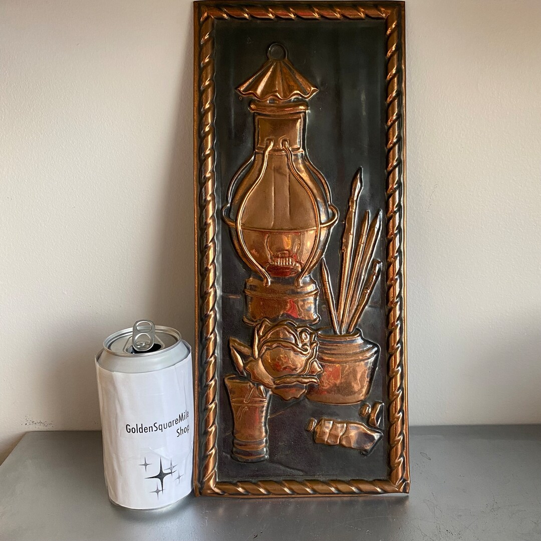 Vintage MCM Copper Relief Wall Art 3d Art Kitchen Decor Made in Holland ...