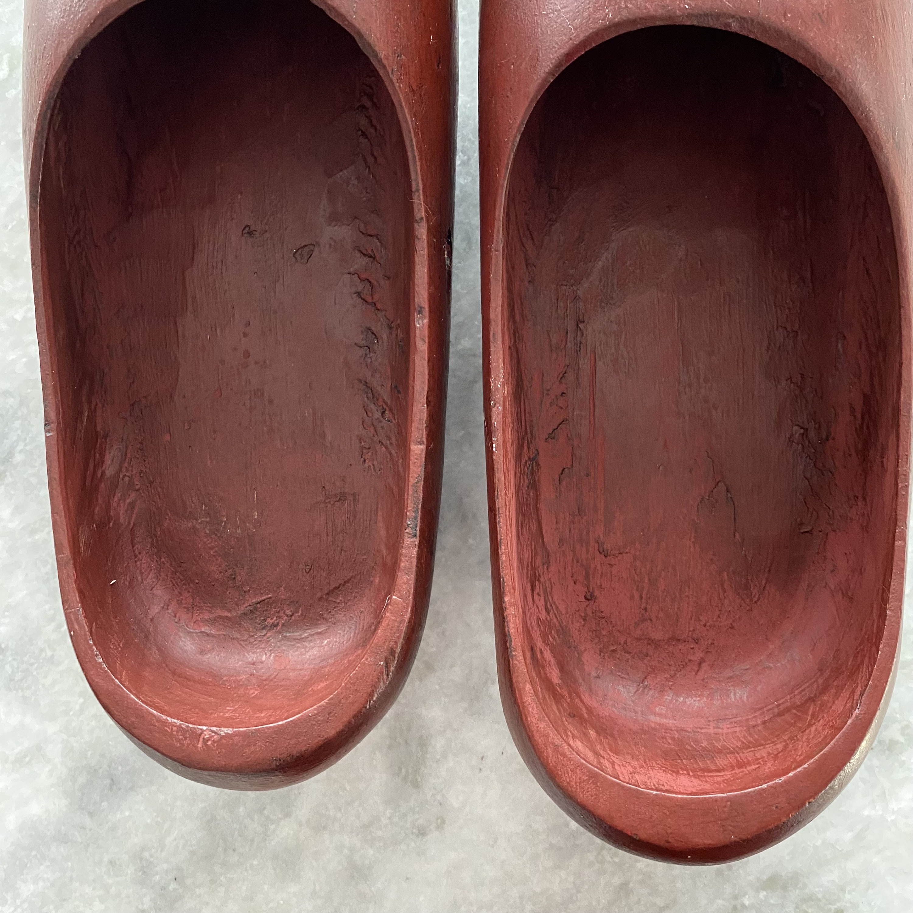 Vintage Pair of Dutch Style Wood Shoe Clogs X-large Size Pointy Toes 15 ...