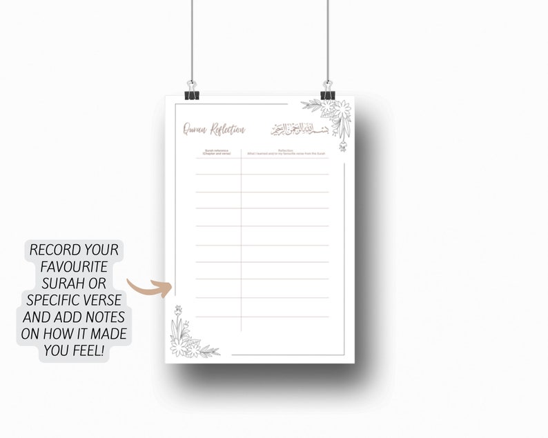 Quran Reading Tracker Checklist - Simple Design to Track Quran ...