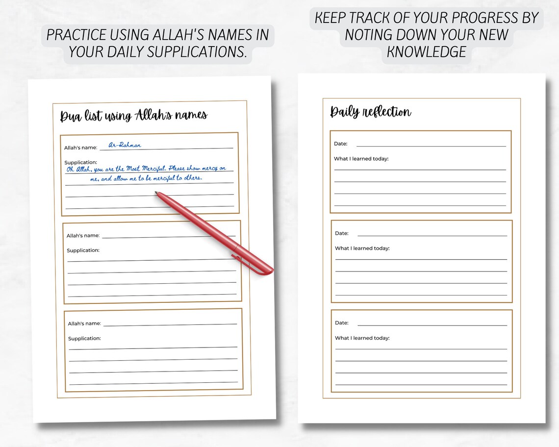99 Names of Allah Asma Ul Husna Reflection Workbook Journal: 150 Page ...