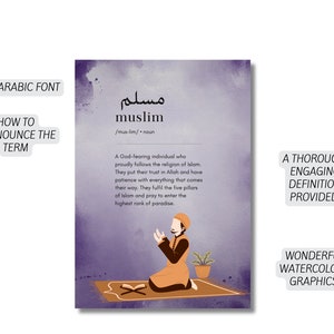 Set of 5 Muslim Definition Poster Bundle - Fun Islamic Definition ...