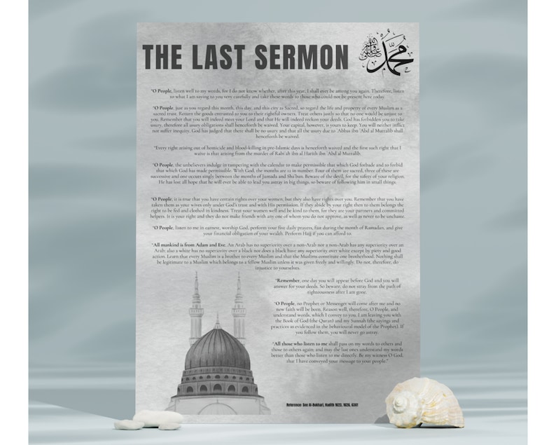 The Last Sermon - Prophet Muhammad (peace Be Upon Him) Farewell Speech ...