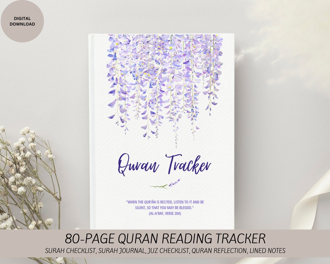 Quran Journal Checklist - Simple Design to Track Quran Recitation and ...