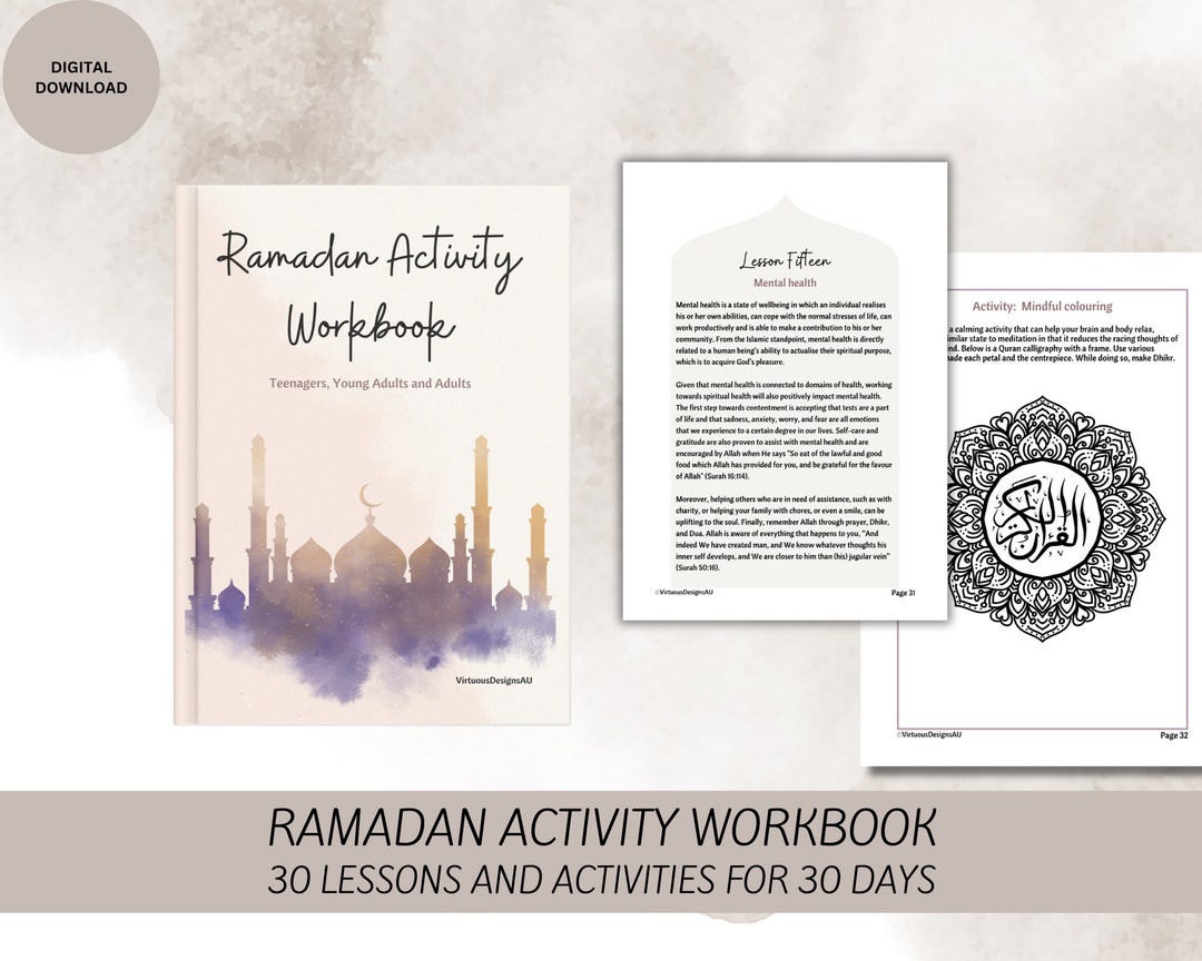 Ramadan Activity Book for Teenagers and Adults 30 Lessons for 30 Days ...