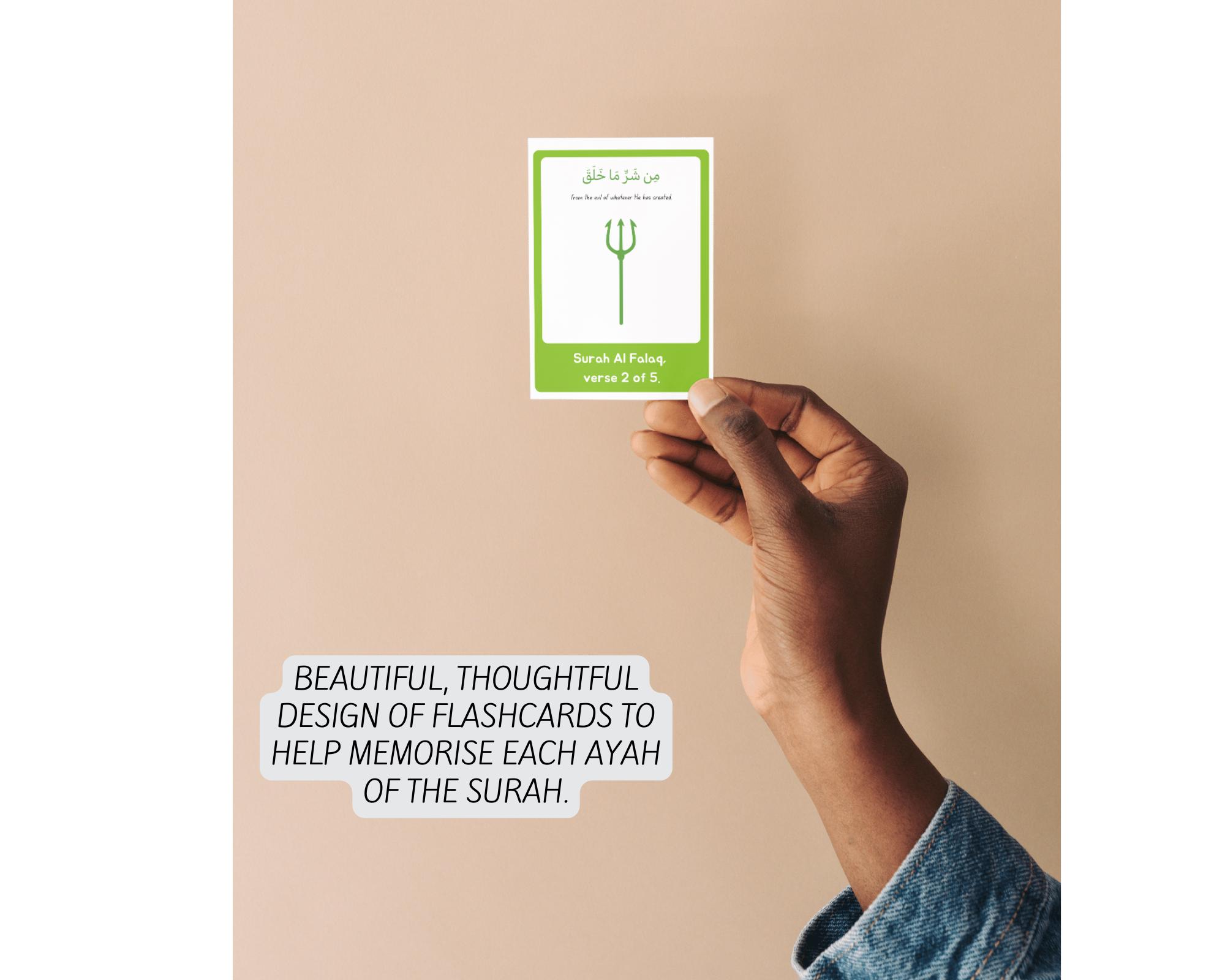 Surah Al Falaq Learn and Memorise Quran Visual Flashcards and Tracing ...