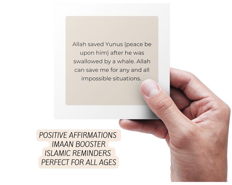 Islamic Positive Affirmation Cards- 62 Printable Imaan Faith Booster ...