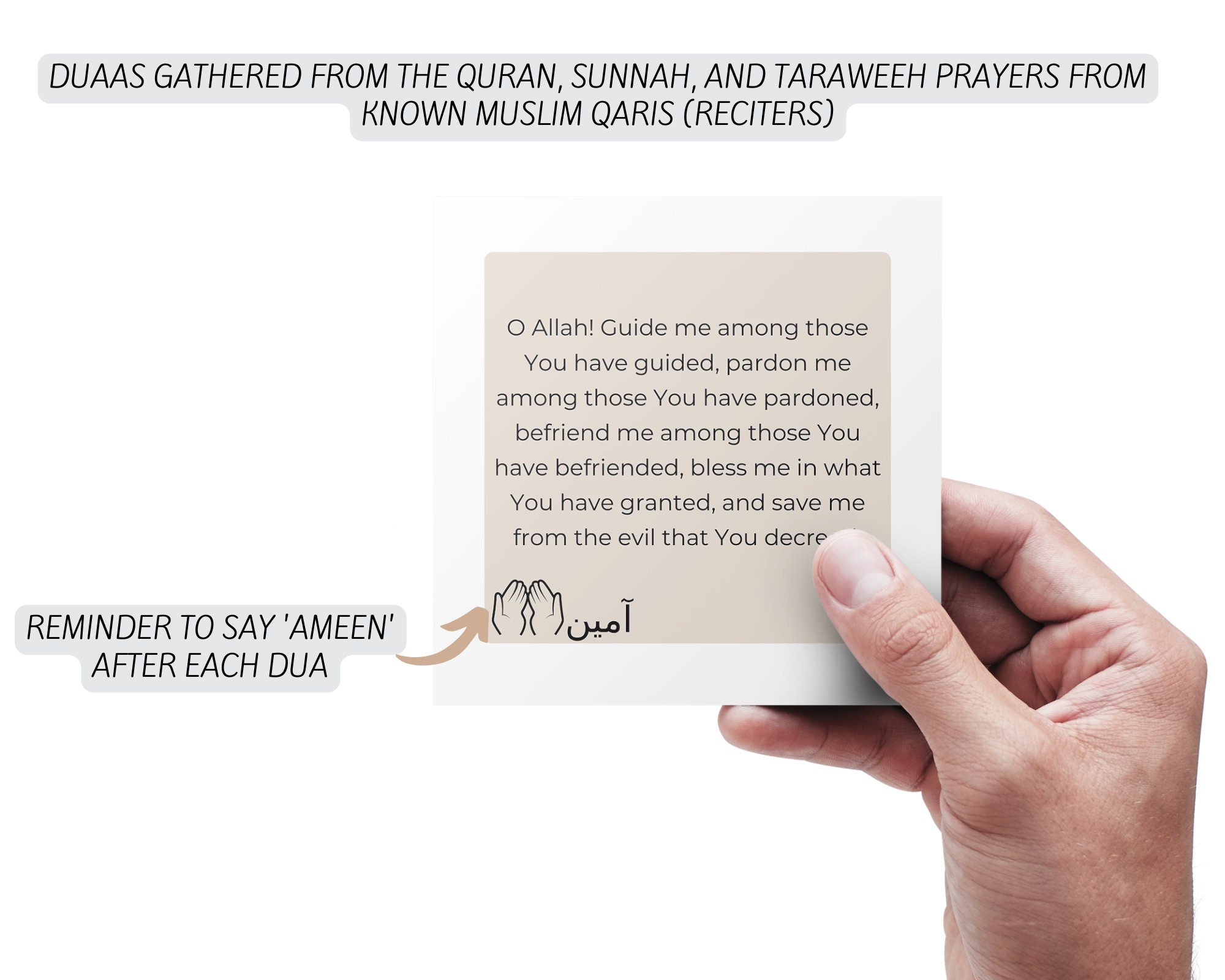Islamic Dua Supplication Cards - 100 Printable Duaa Cards - Ramadan and ...