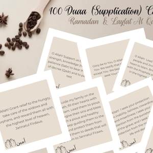 Islamic Dua Supplication Cards 100 Printable Duaa Cards | Etsy