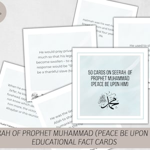 Seerah of Prophet Muhammad (peace Be Upon Him) Cards - 50 Facts About ...
