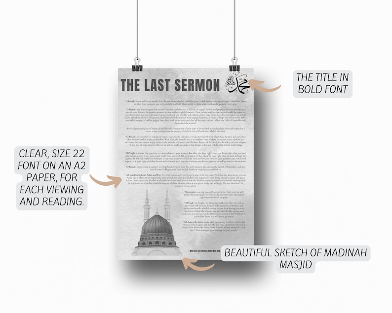 The Last Sermon Prophet Muhammad peace Be Upon Him Farewell Speech ...