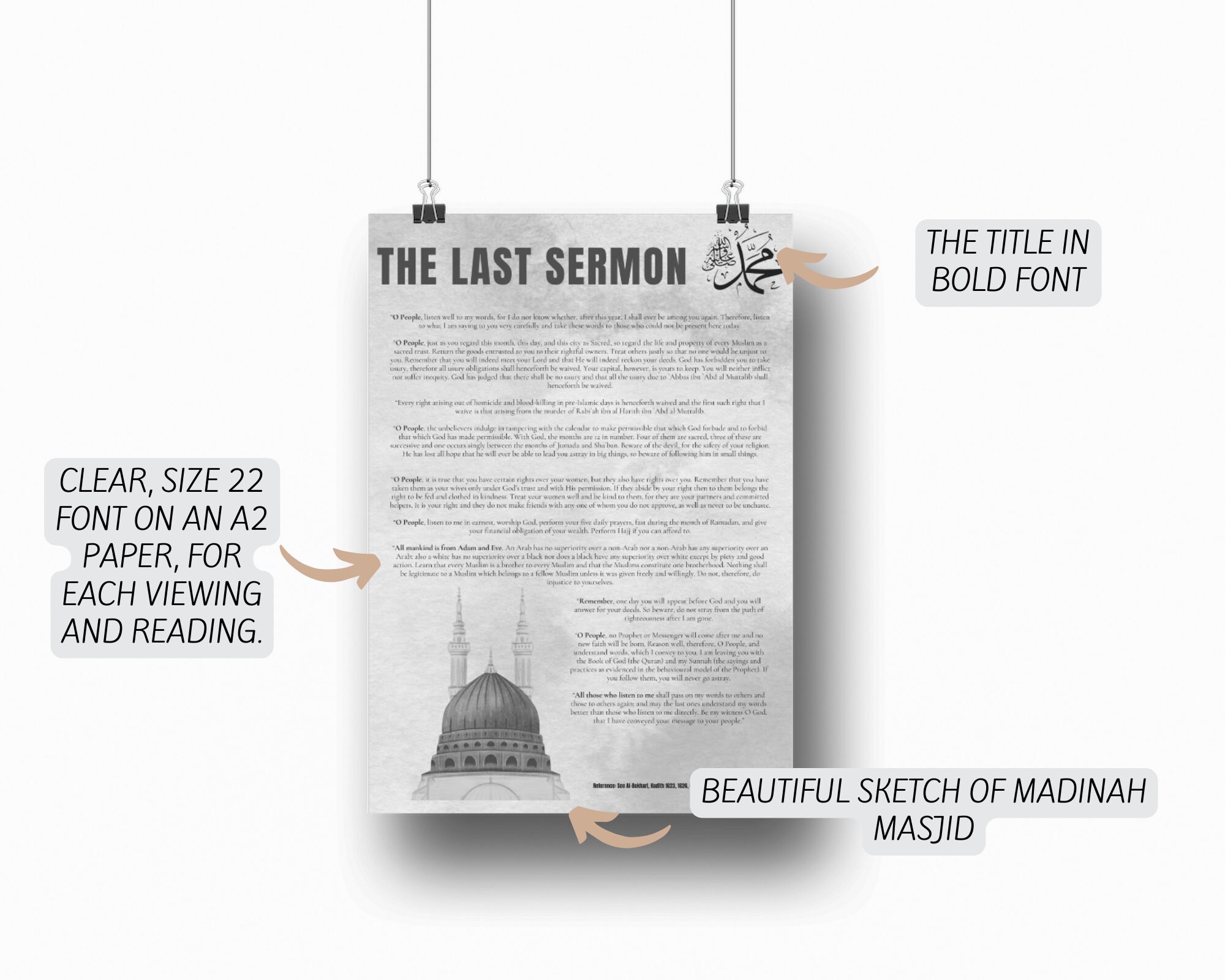 The Last Sermon - Prophet Muhammad (peace Be Upon Him) Farewell Speech ...