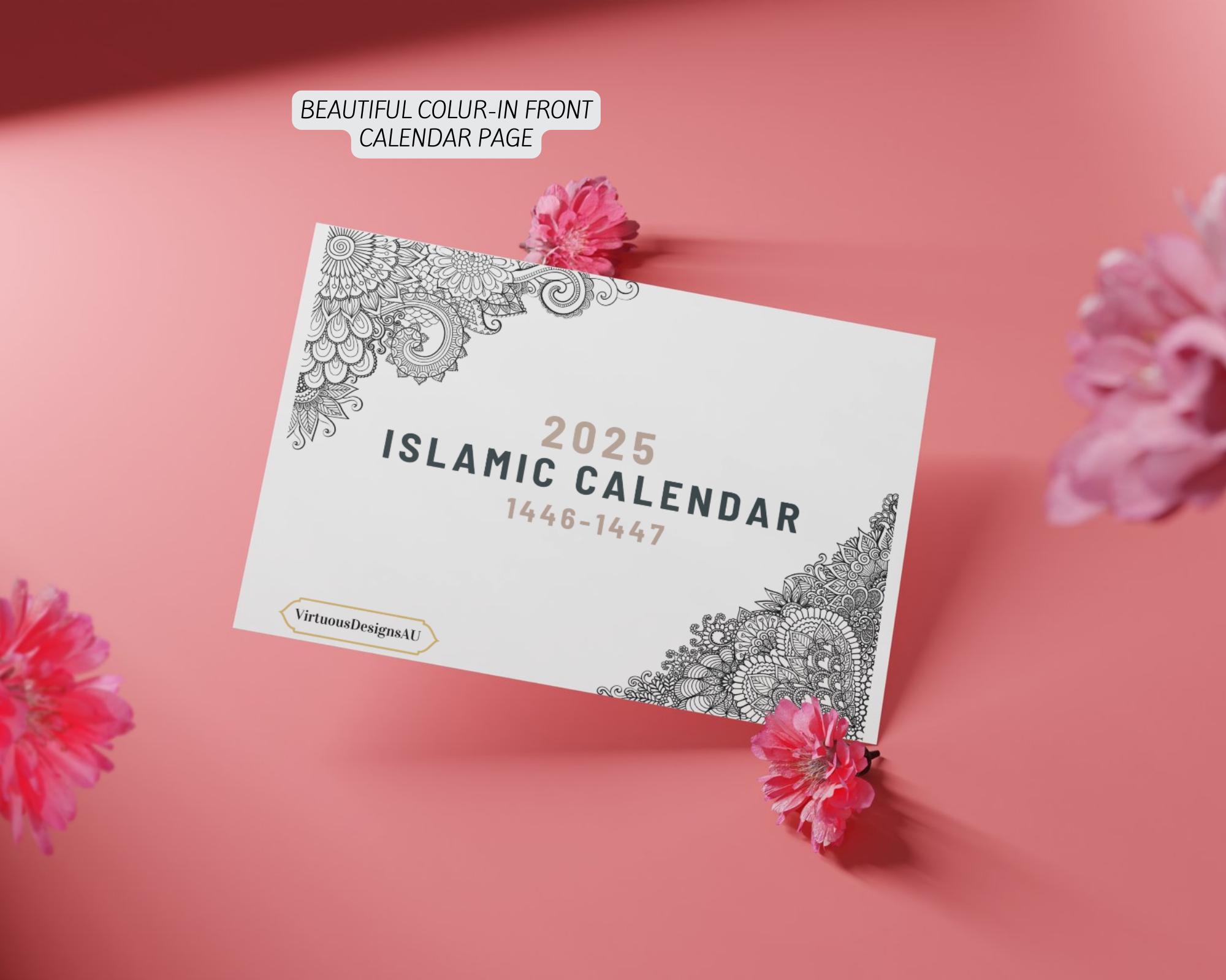 2025 1446/1447 Islamic Calendar With Gregorian and Hijri Dates- Colour ...