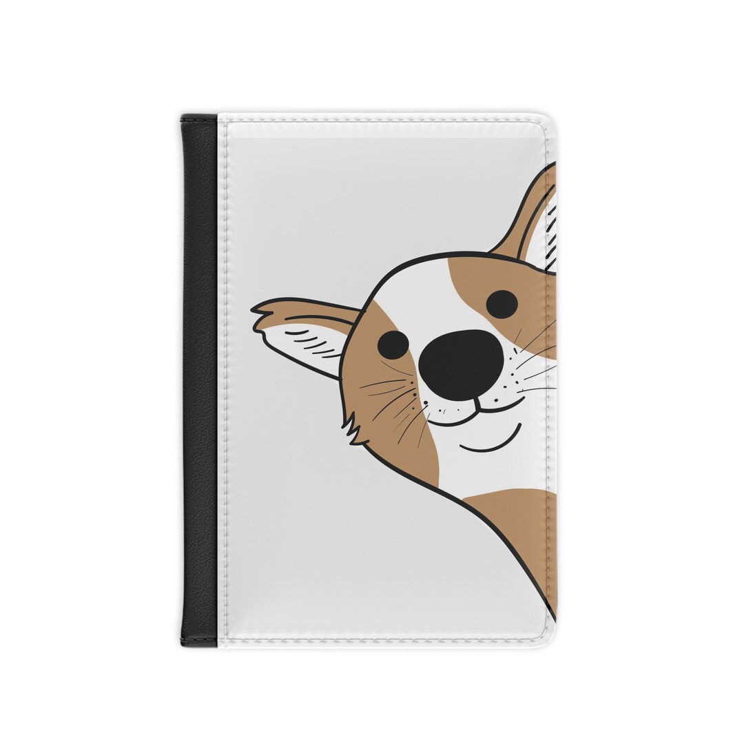 Passport Cover Peeking Dog Fun Passport Travel Cover Passport Sleeve - Etsy
