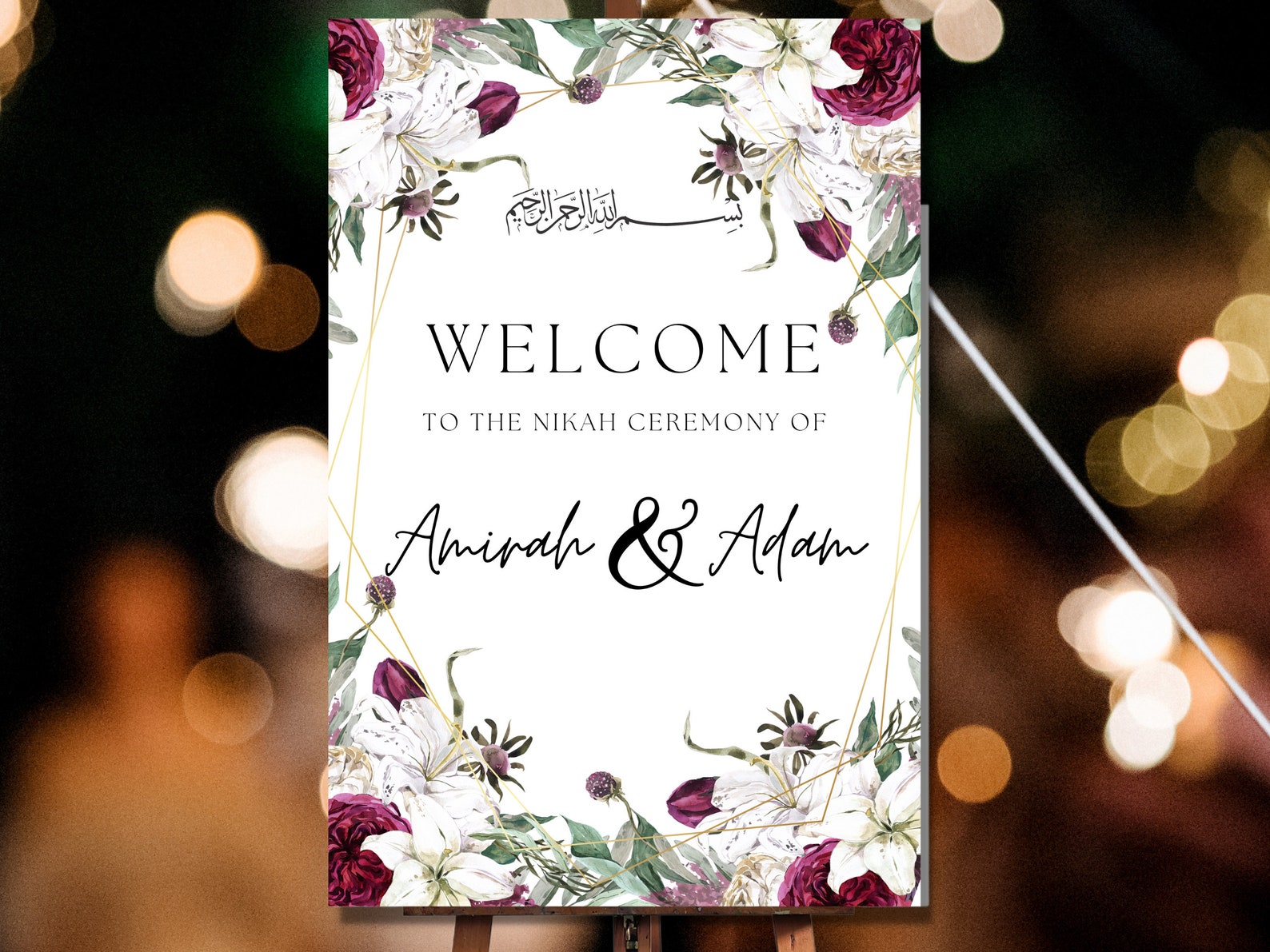 Editable Welcome Sign Canva Template Signage Personalised Download ...