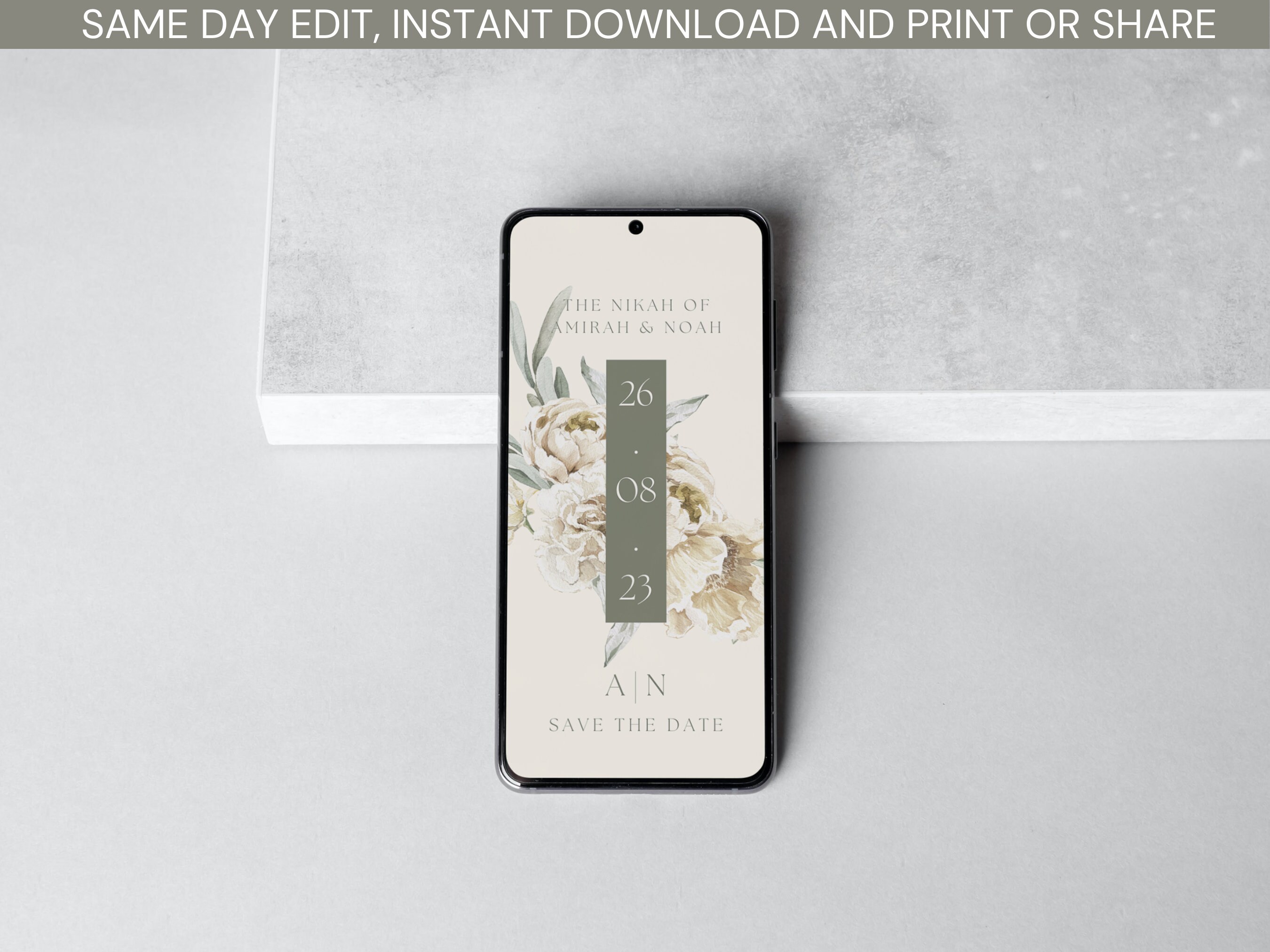 Digital Paperless Muslim Wedding Invitation Bundle Nikkah - Etsy