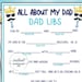 About My Dad: Father's Day Mad Libs Activity Printable for Kids, Dad ...