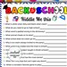 Back to School Riddles, Printable Back to School Game, First Day of ...