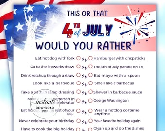Fourth of July Riddles, Printable Fourth of July Game, Independence Day ...