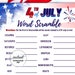 Fourth of July Word Scramble, Printable Fourth of July Game ...