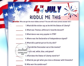 Fourth of July Word Scramble, Printable Fourth of July Game ...